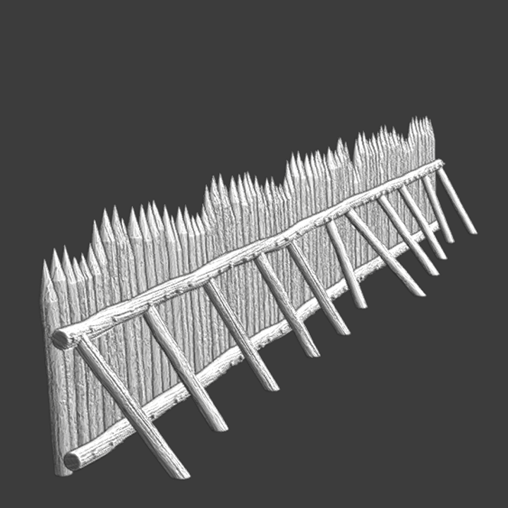 3D Printable SImple medieval wooden stakes wall by Northern Crusades ...