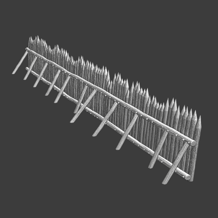 3D Printable SImple medieval wooden stakes wall by Northern Crusades ...