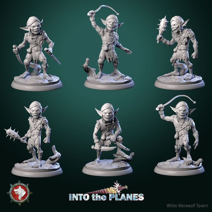 3D Printable Scrablet 32mm set 6 miniatures pre-supported + dnd 5e ...