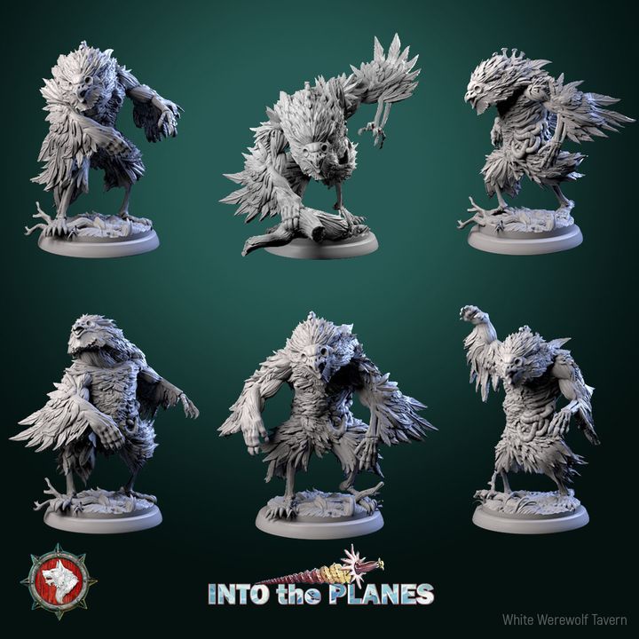 3D Printable Zombie owlbear 32mm set 6 miniatures pre-supported + dnd ...
