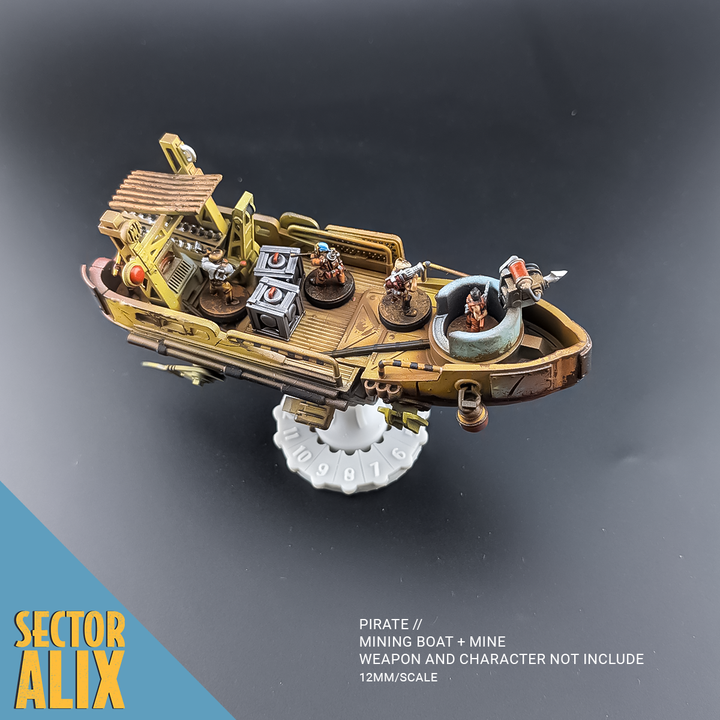 3D Printable SECTOR ALIX - Pirate mining boat by Bishok
