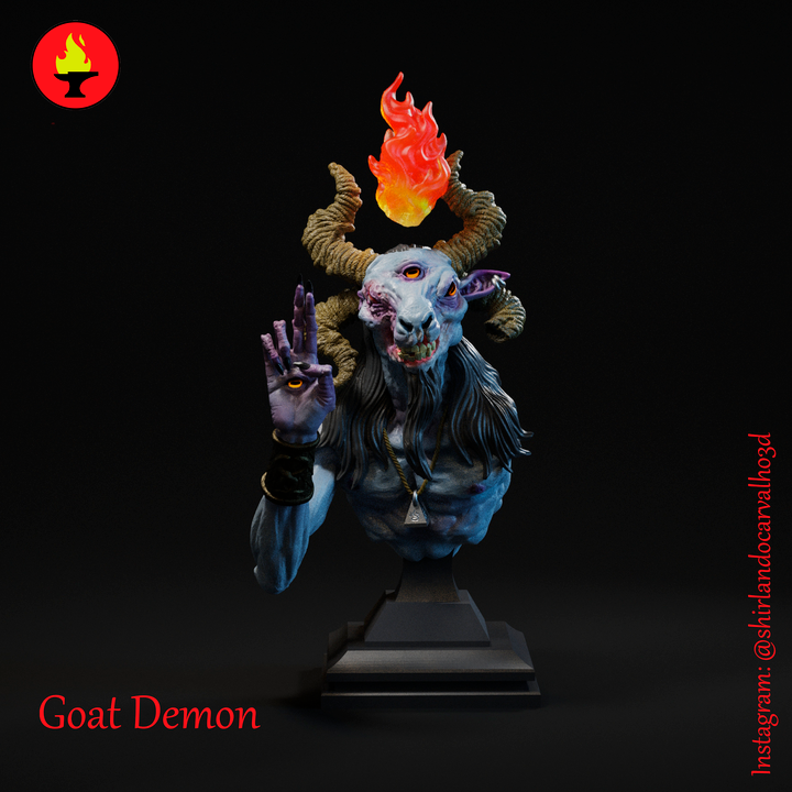 3D Printable Demon Goat by Evil Forge
