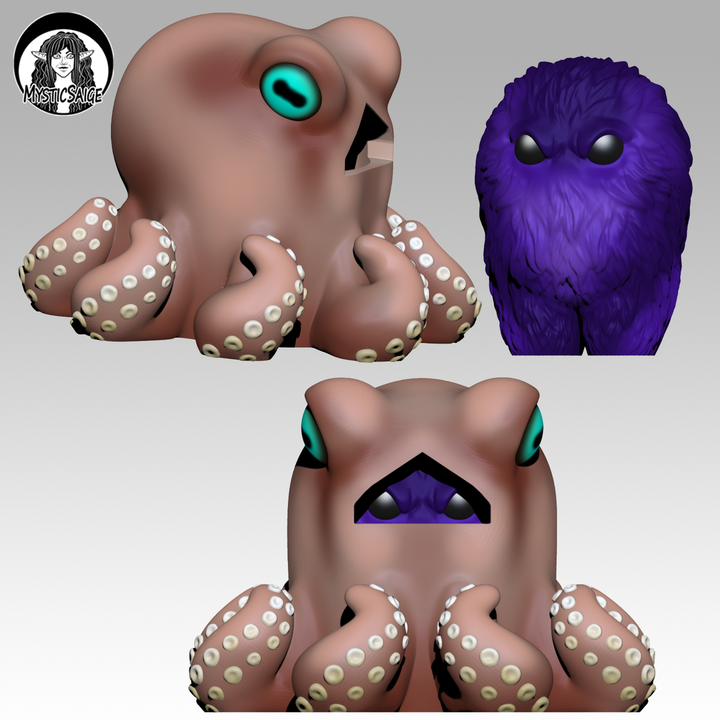 3D Printable Squatchlings in Costumes - Chibi Cryptids by MysticSaige