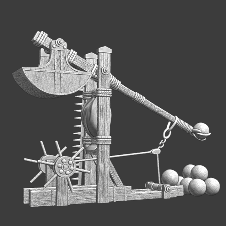 3D Printable Medieval medium catapult - wargaming by Northern Crusades ...