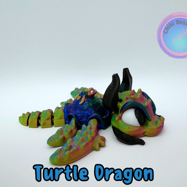 3D Printable Turtle Dragon Flexi by ChibiBestiary