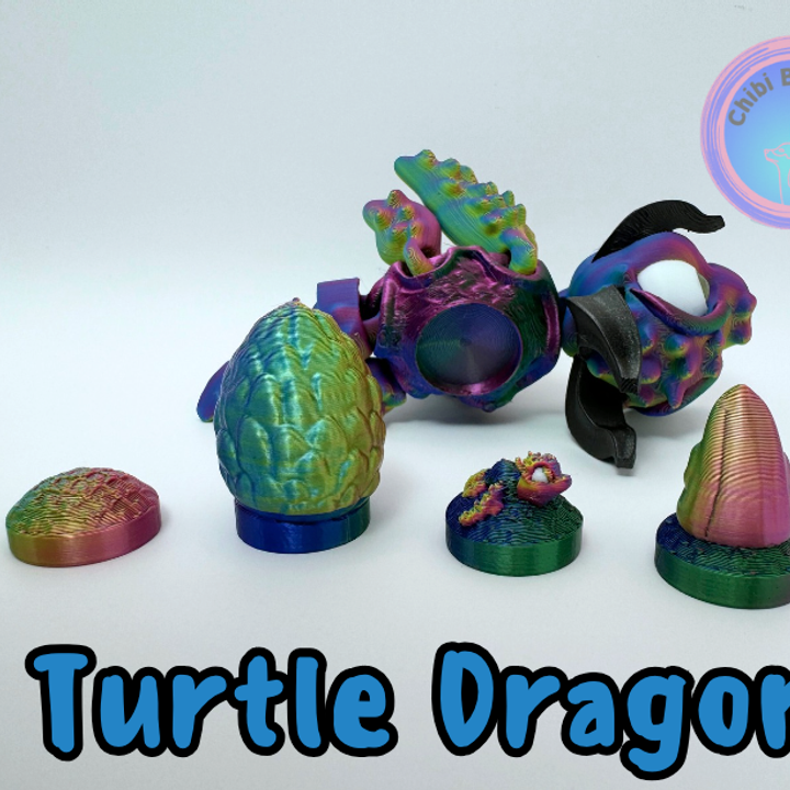 3D Printable Turtle Dragon Flexi by ChibiBestiary