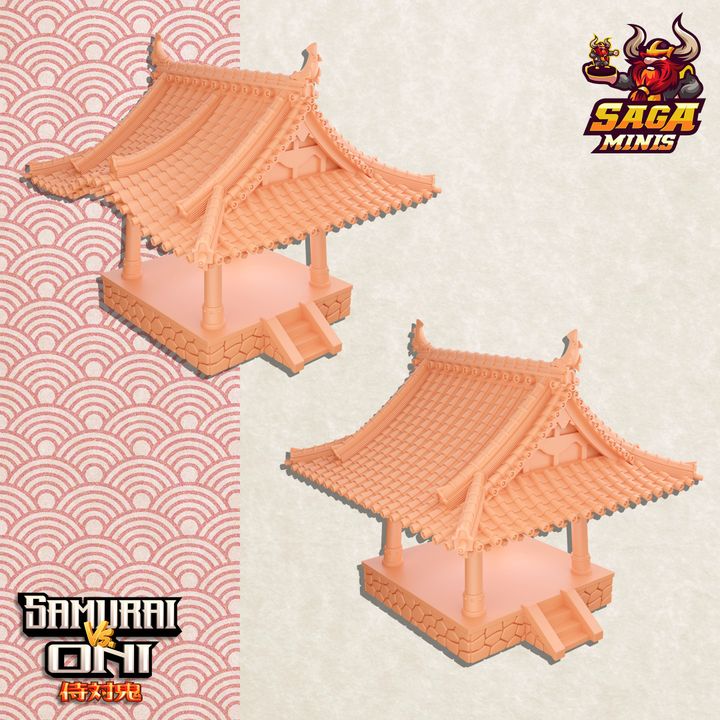 3D Printable Japanese Temple Structure by Saga Miniatures