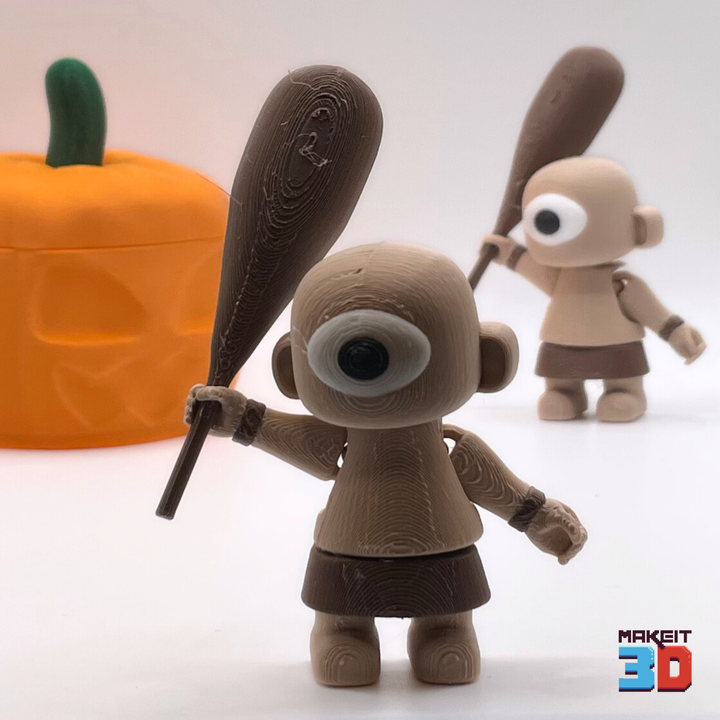 3D Printable 3D Printable Cyclops Articulated Flexi With Club STL Files ...