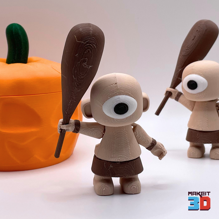 3D Printable 3D Printable Cyclops Articulated Flexi With Club STL Files ...