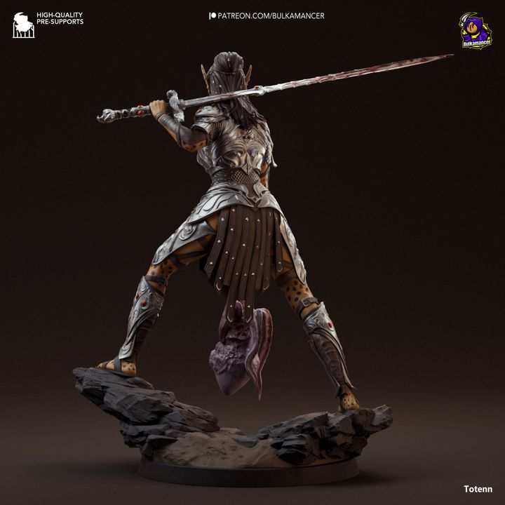 3D Printable Judgemental Warrior | 277mm by Bulkamancer Sculpts