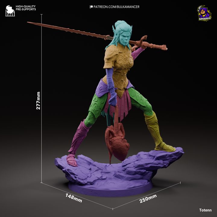 3D Printable Judgemental Warrior | 277mm by Bulkamancer Sculpts