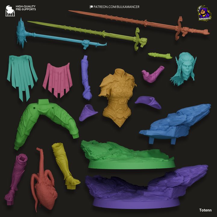 3D Printable Judgemental Warrior | 277mm by Bulkamancer Sculpts