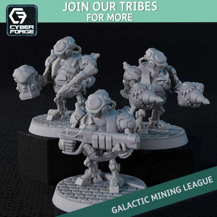 3D Printable Dwarves Galactic Mining Leagues Bundle Pack by Titan Forge Miniatures