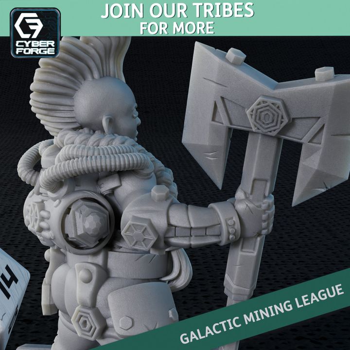 3D Printable Dwarves Galactic Mining Leagues Bundle Pack by Titan Forge Miniatures