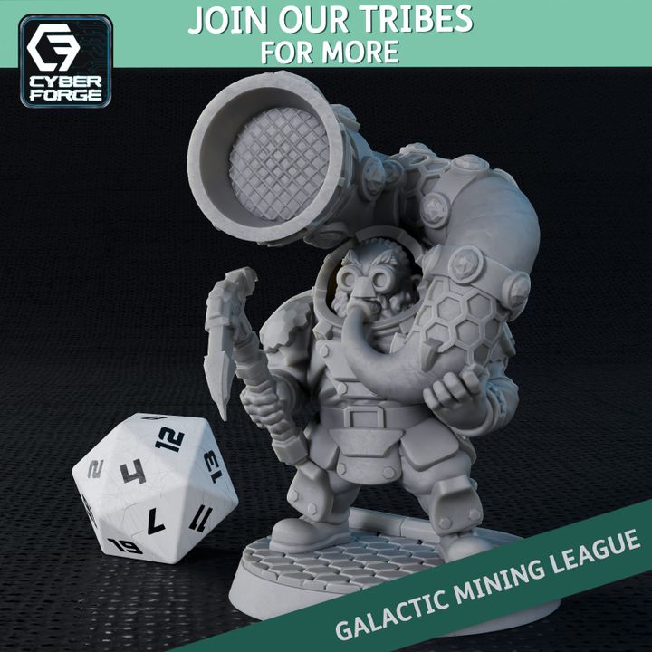 3D Printable Dwarves Galactic Mining Leagues Bundle Pack by Titan Forge Miniatures