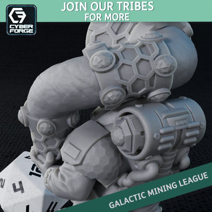 3D Printable Dwarves Galactic Mining Leagues Bundle Pack by Titan Forge Miniatures