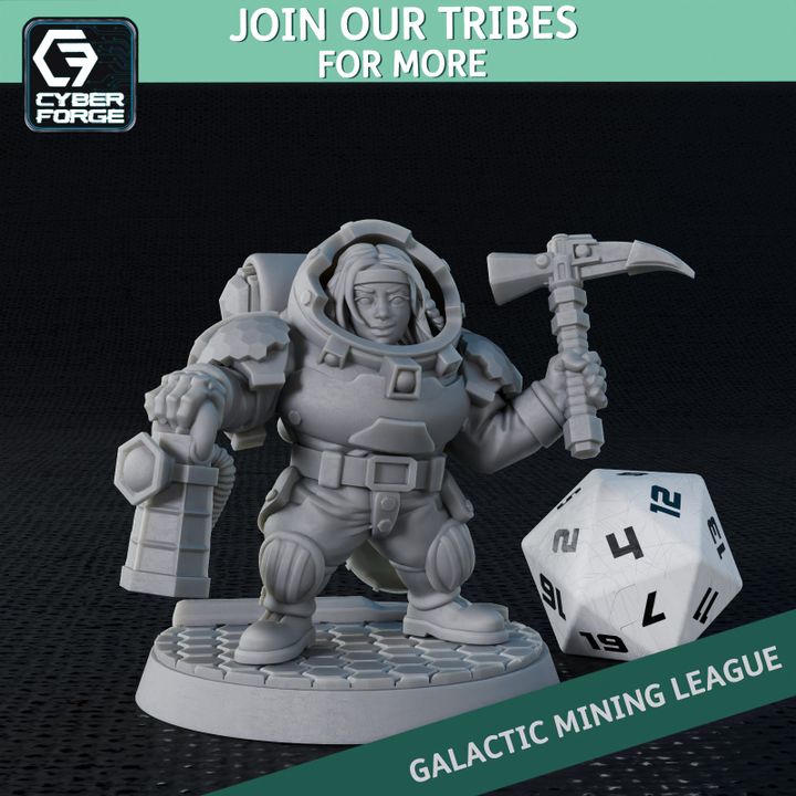 3D Printable Dwarves Galactic Mining Leagues Bundle Pack by Titan Forge Miniatures
