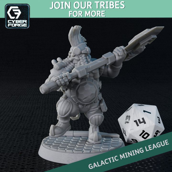 3D Printable Dwarves Galactic Mining Leagues Bundle Pack by Titan Forge Miniatures