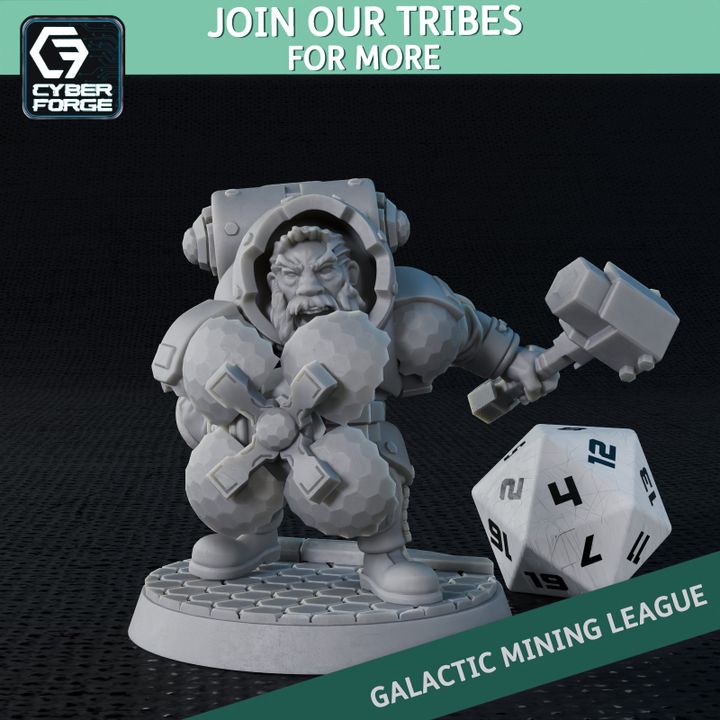 3D Printable Dwarves Galactic Mining Leagues Bundle Pack by Titan Forge Miniatures
