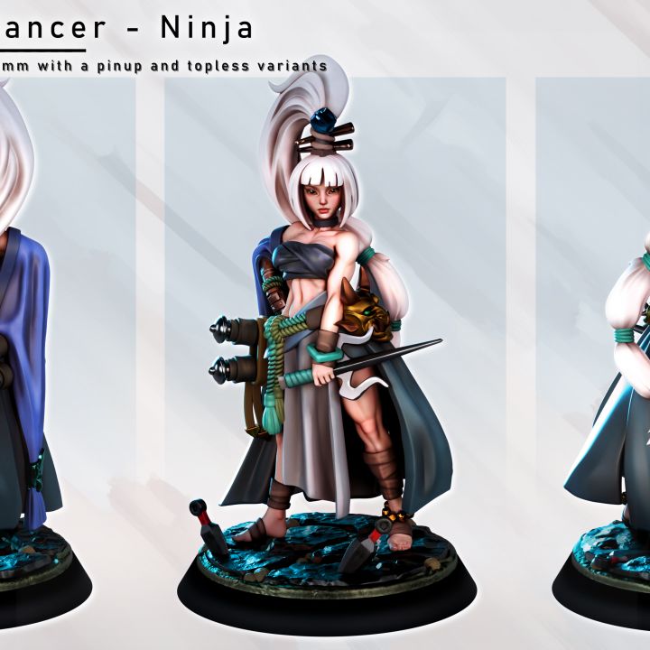 3D Printable Rin Shadowdancer - Ninja by Gaz Minis
