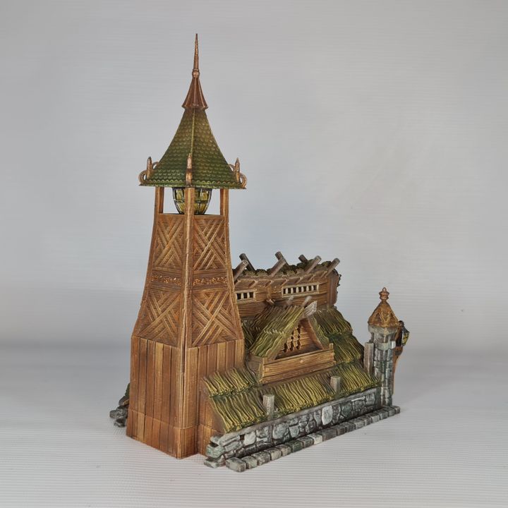 3D Printable Sheriff Office - Medieval Town Set by Adrian