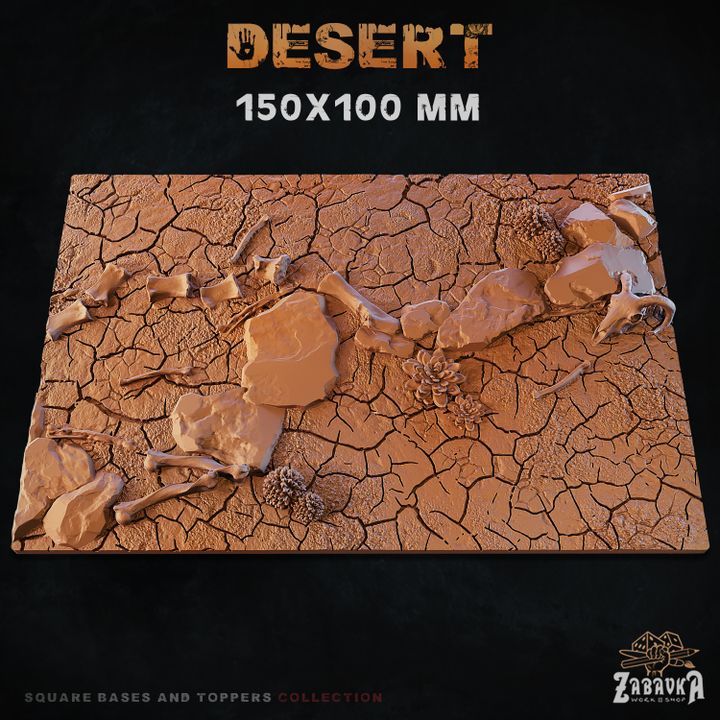 3D Printable Desert [Square] - Bases and Toppers (OLD World) by Zabavka ...