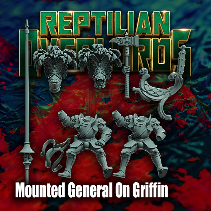 3D Printable Holy Reptilian Empire Mounted General on Griffin by ...