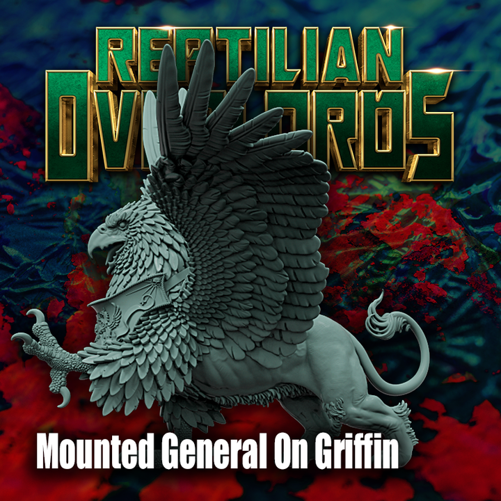 3D Printable Holy Reptilian Empire Mounted General on Griffin by ...
