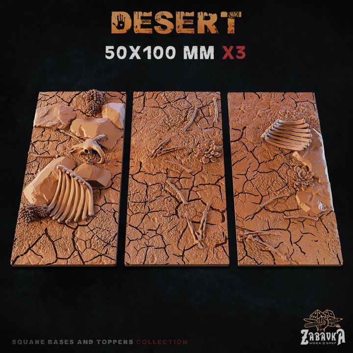 3D Printable Desert [Square] - Bases and Toppers (Full Set) by Zabavka ...