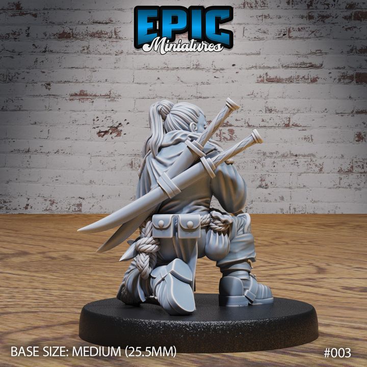 3D Printable Tavern NPC Assassin / Human Warrior / Male Villager ...