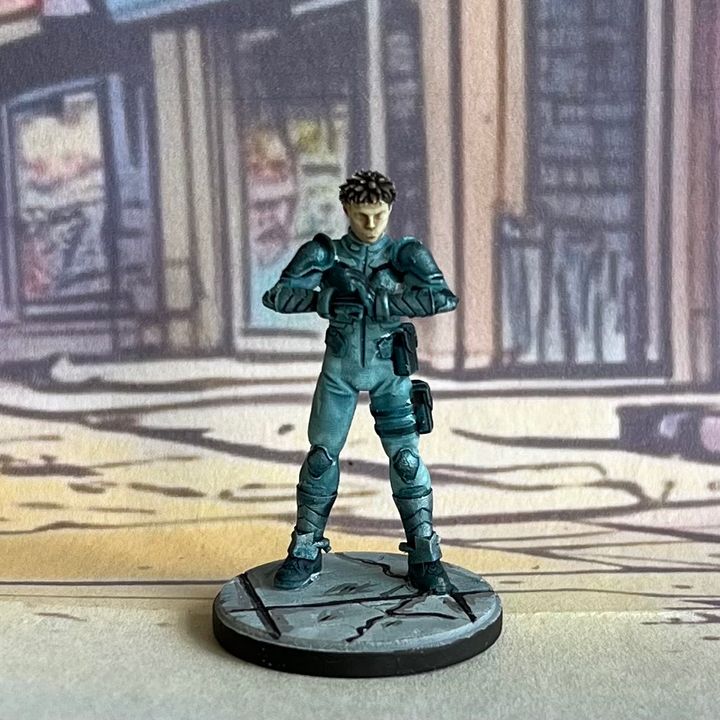 3D Print of ANTI MONSTER DEFENCE FORCE COMBAT SUIT SENPAI by ToyGameFan