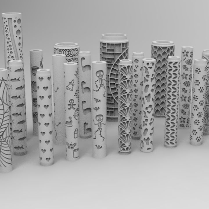 3D Printable Texture Roller - Mega Bundle 45 Rollers by Arif Sethi