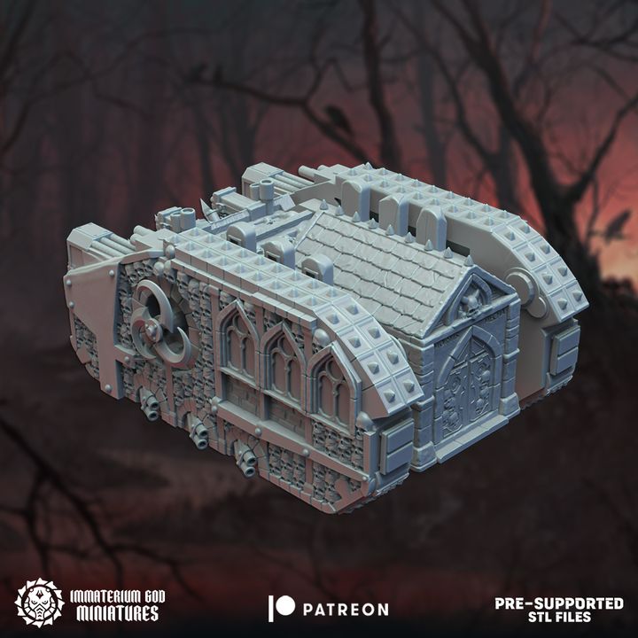 3D Printable Cryptbastion (tank) by Immaterium God Miniatures