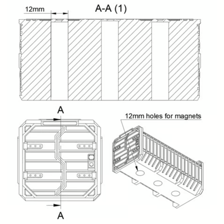 3D Printable RAPID FIRE DICEBOX - SCATTER TERRAIN by Mike hancox