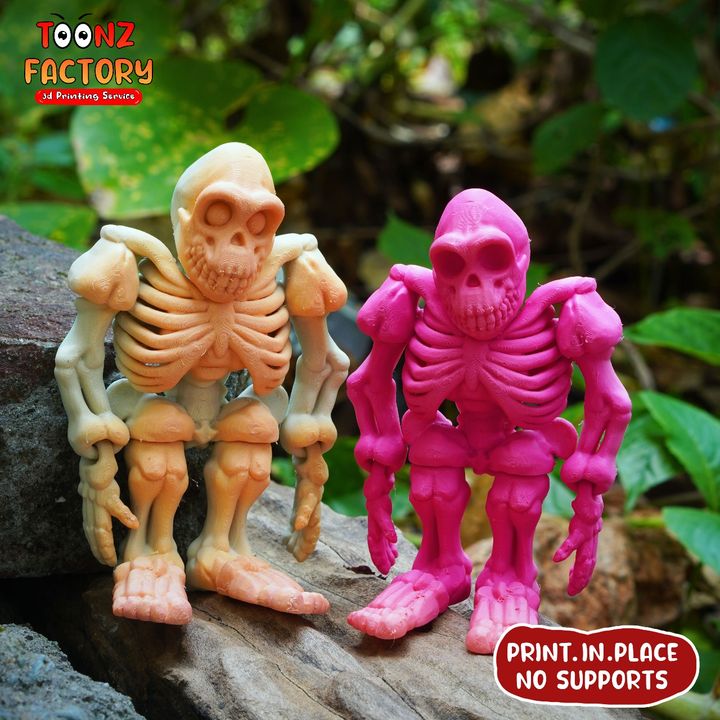3D Printable Flexi Bigfoot Skeleton by Toonz Factory