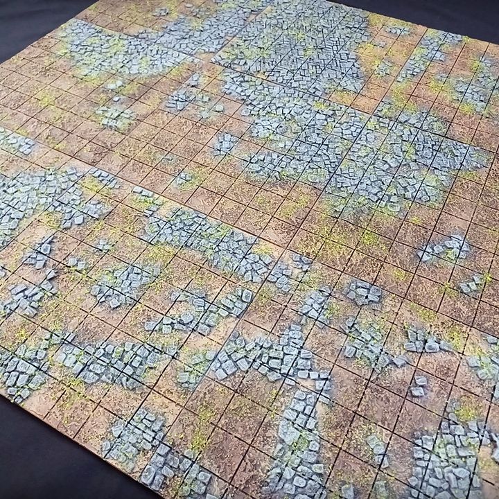 3D Printable Rough Stone Scatter Tiles - Core Tiles by Terrainify