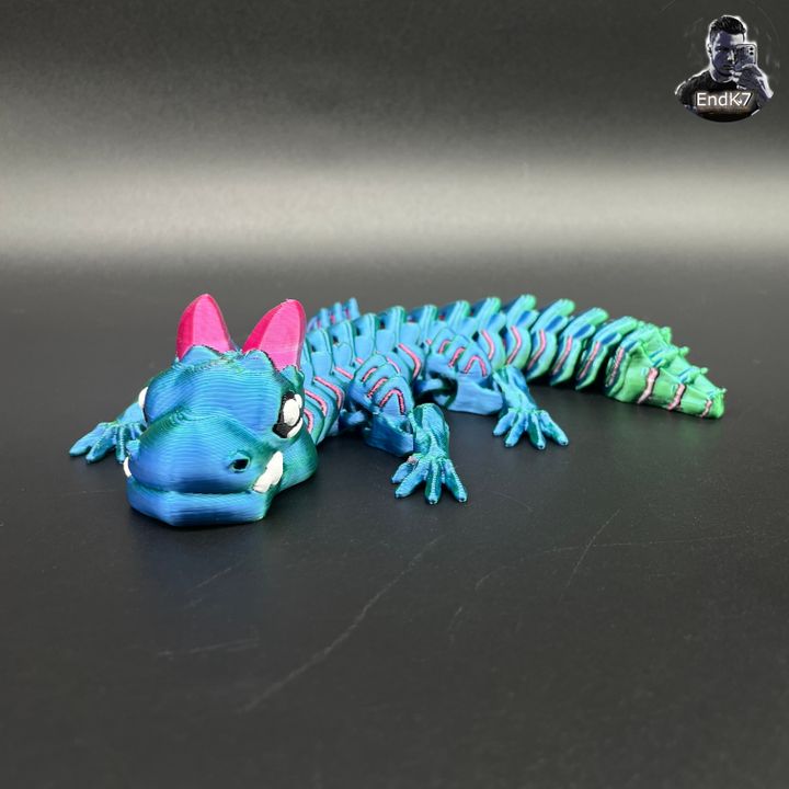 3D Printable Grumpy Baby Dragon 🐉 - Multicolor - Articulated - Print in ...