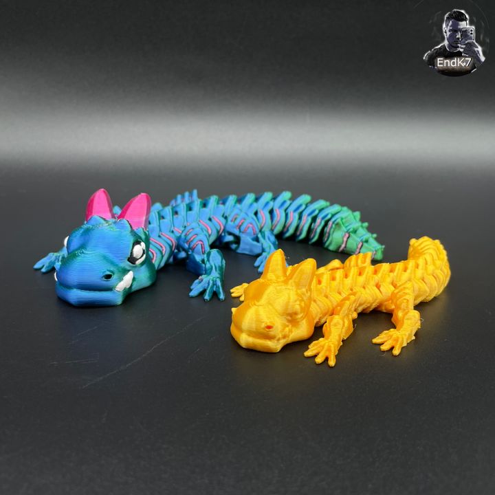 3D Printable Grumpy Baby Dragon 🐉 - Multicolor - Articulated - Print in ...