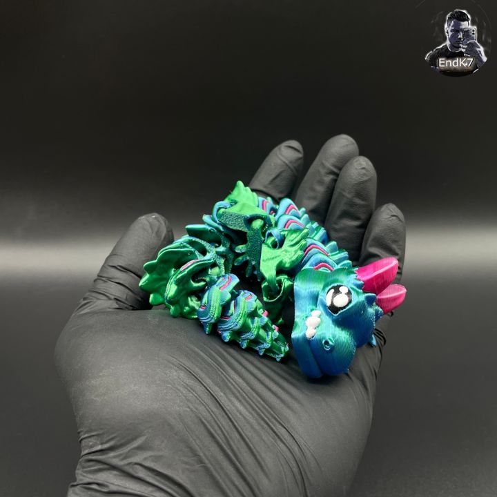 3D Printable Grumpy Baby Dragon 🐉 - Multicolor - Articulated - Print in ...