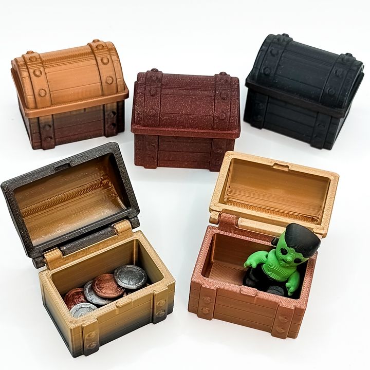 3D Printable M3D - Fantastic Treasure Chest by Meliora3D