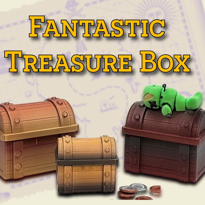 3D Printable M3D - Fantastic Treasure Chest by Meliora3D