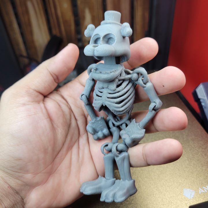 3D Printable freddy skeleton / PRINT-IN-PLACE WITHOUT SUPPORT by Portal ...