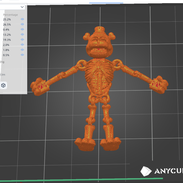 3D Printable freddy skeleton / PRINT-IN-PLACE WITHOUT SUPPORT by Portal ...