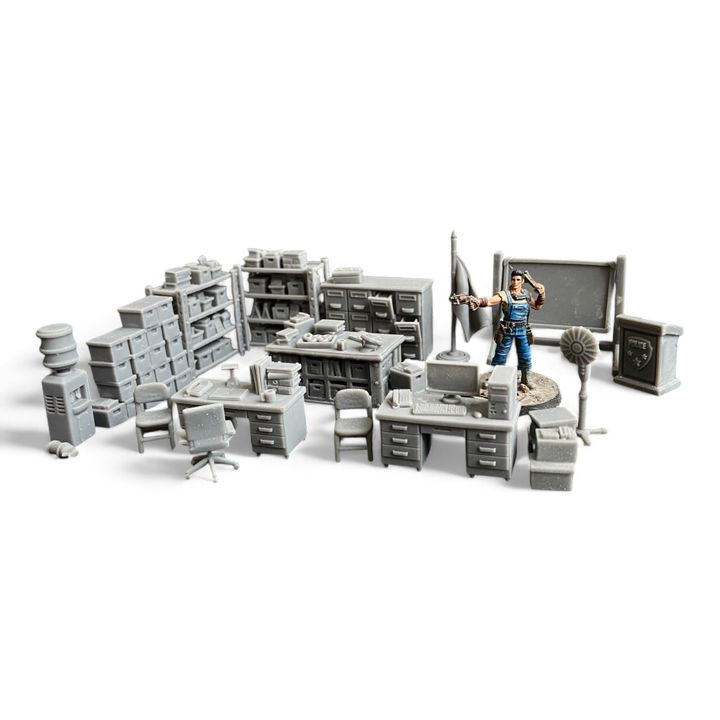 3D Printable Police Office by Tiny Furniture