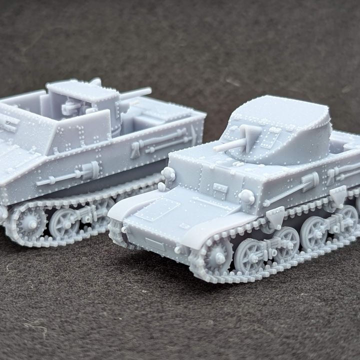 3D Printable Tank hunter T13 B1 + T13 B3 (Belgium, Interwar+WW2) by ...