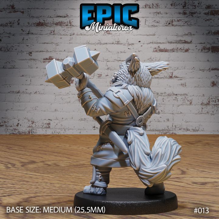 3D Printable Cat Tribe Hammer / Catfolk / Feline Warrior / Claw Fighter ...