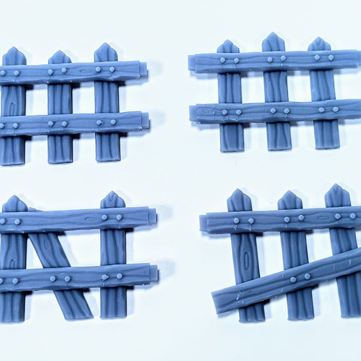 3D Printable Modular Garden Fence Set by Custom Miniature Maker