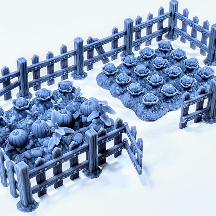 3D Printable Modular Garden Fence Set by Custom Miniature Maker