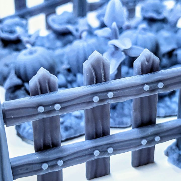 3D Printable Modular Garden Fence Set by Custom Miniature Maker