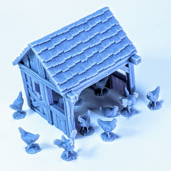 3D Printable 42-Piece Farmstead Set by Custom Miniature Maker